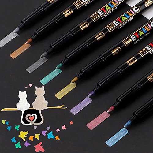 Funnasting Metallic Marker Pens, Set of 10 Assorted Colours Painting ...