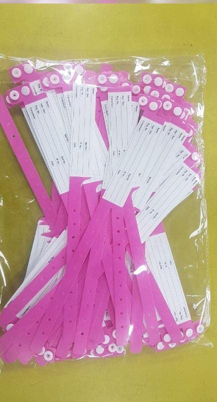 Octaplast ID Band for Hospital, Patient Identification Band Adult, Pink ...