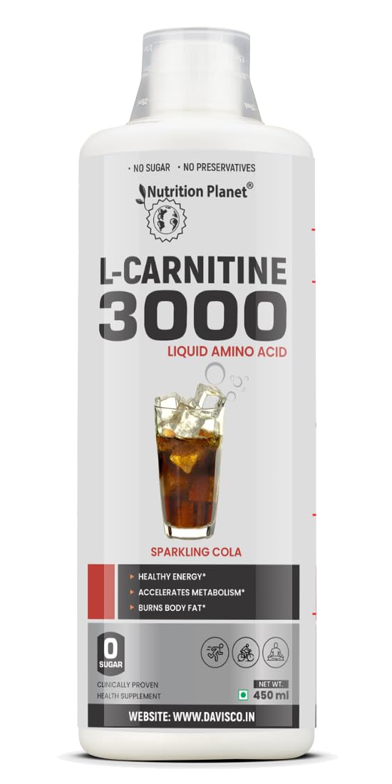 Nutrition Planet Liquid L-Carnitine 3000, Triple Strength, Cola [450ml ...
