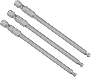 uxcell 3 Pcs H4 (4mm) Ball End Screwdriver Bits, S2 Steel Magnetic 3.9 ...