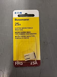 Amazon.com: Cooper Bussmann BP/FMS-25-RP Slotted Micro Female Maxi – 25 Amp : Automotive