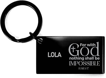 Lola Custom Name Keyring Personalized Christian Keychain Lola For With ...