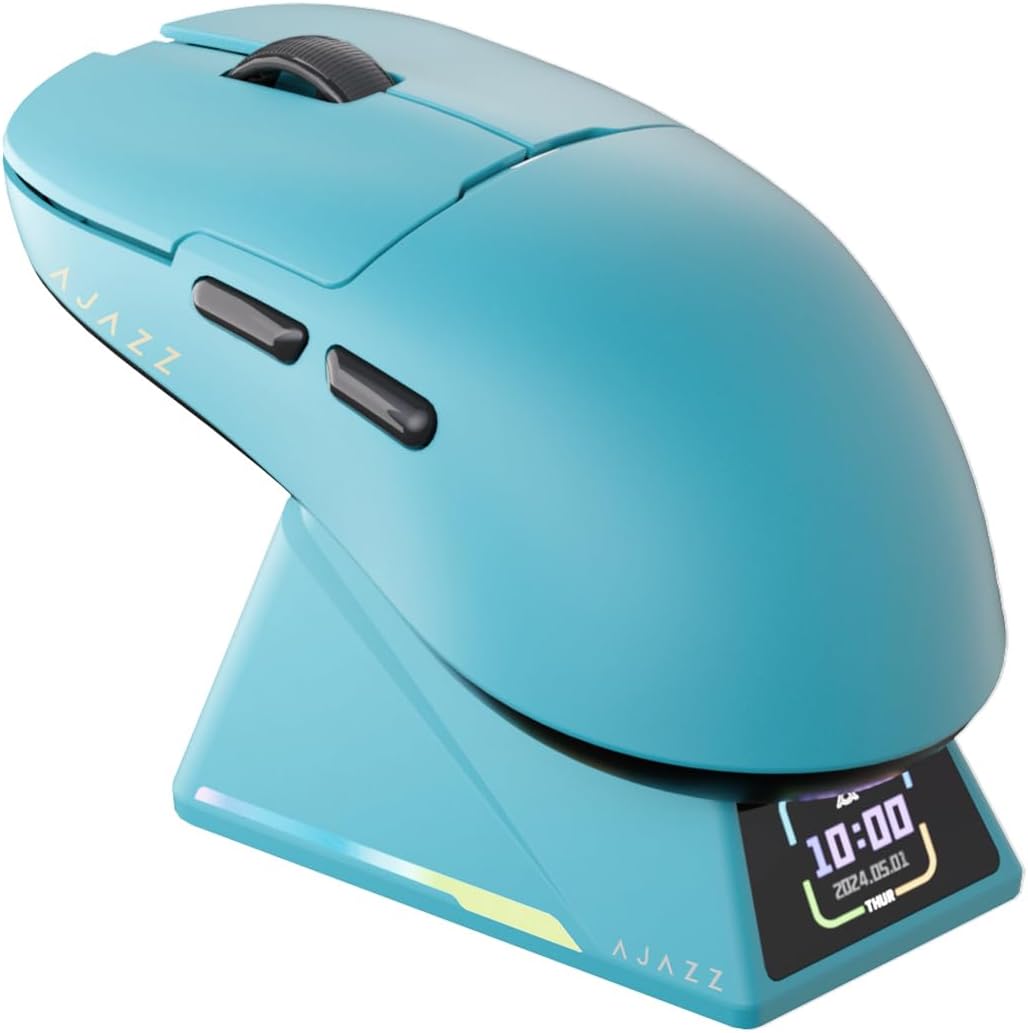 Amazon.com: AJAZZ AJ179APEX 8K Wireless Gaming Mouse with RGB Magnetic Screen Charging Dock, BT ...