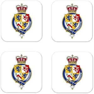 Amazon.com | Mahoney Ireland Family Crest Square Coasters Coat of Arms ...