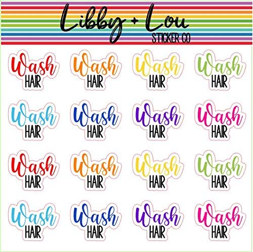 Amazon.com: Wash Hair Planner Stickers | Libby and Lou Sticker Co ...