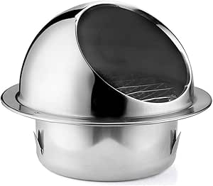 Amazon.com - Wall-Mountable Stainless Steel Round Bull-Nose Vent with ...