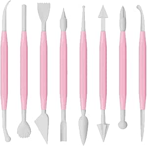 Amazon.com: NOVAZEN Fondant Modeling Tools Set, 8Pcs Safe Plastic Cake ...
