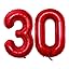 Amazon.com: GOER 42 Inch Light Pink Number 30 Balloons,Jumbo Foil ...