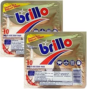 Brillo Multi-Use Soap Pads 10pcs (Pack of 2) | Heavy-Duty Scrubbing ...