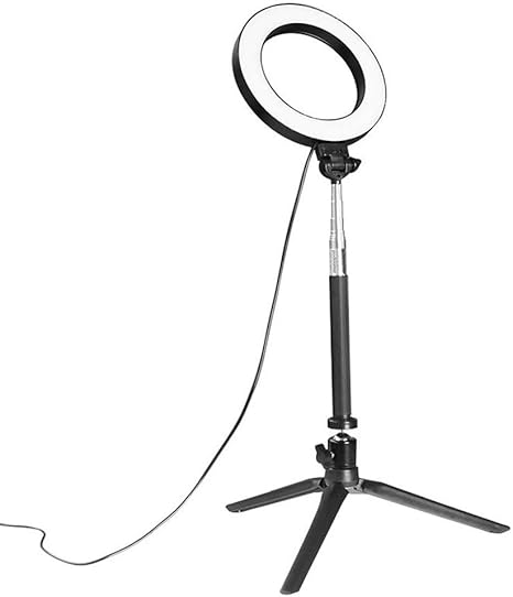 USB Ring Light, Docooler 6inch Ring Light with Stand, 3-Colors Dimmable ...