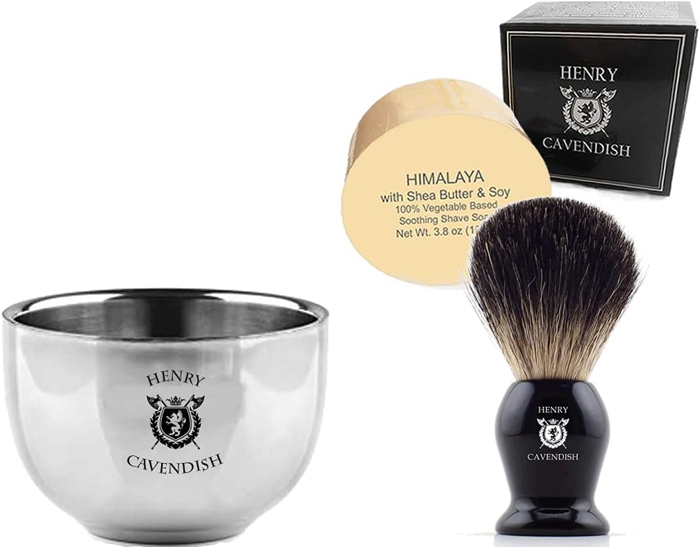 Amazon.com: Henry Cavendish Lavender Shaving Kit with - Shaving Soap ...