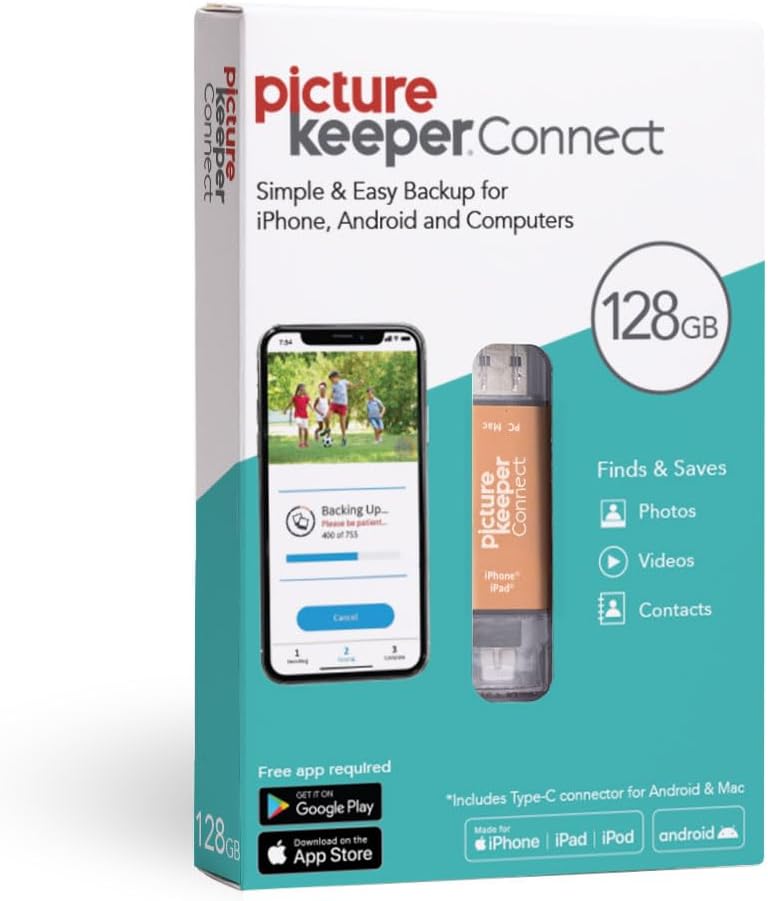 Amazon.com: Picture Keeper Connect 128GB (Tangerine) USB Flash Drive ...