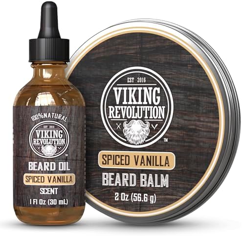 Amazon.com : Viking Revolution Spiced Vanilla Beard Balm for Men and ...