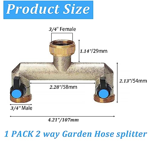 Brass Garden Tap Splitter 2 Way Hose Manifold Outside,Twin Tap ...