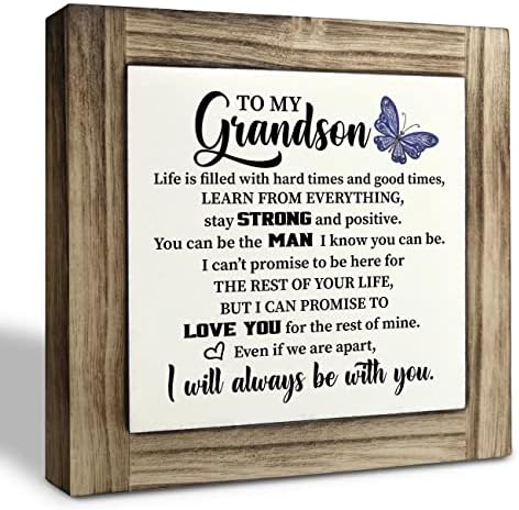Amazon.com : Grandson Decor Sign, Rustic Wooden Tabletop Decor Sign ...