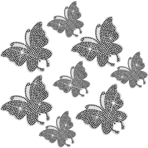 Amazon.com - Silver Glitter Butterflies Bumper Sticker Window Vinyl ...