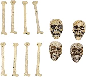Amazon.com: ABOOFAN 12pcs Skull Skeleton Halloween Skull Haunted House ...