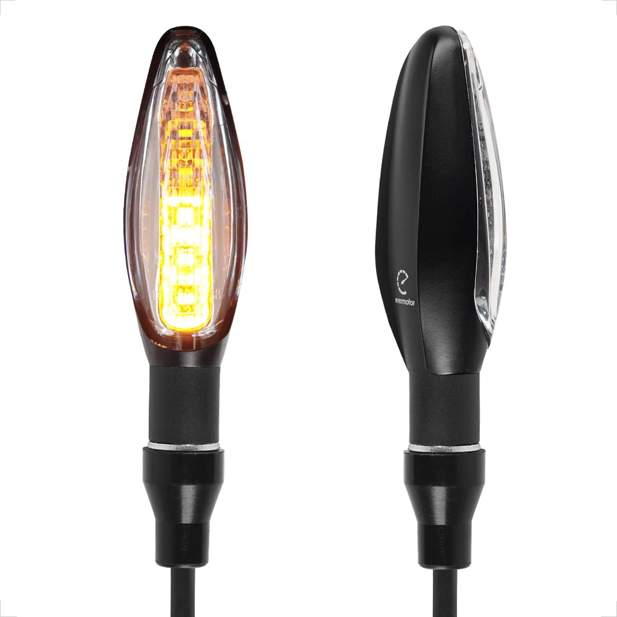 CCAUTOVIE Feux Clignotant LED Moto Universel Clignotant Moto Homologuée ...