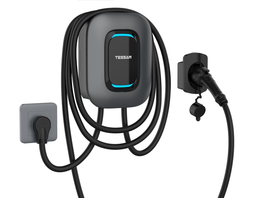 Cargador para Auto Electrico, TESSAN Cargador Vehiculo Electrico 40A ...