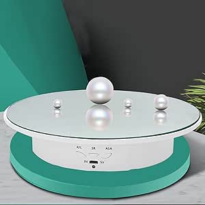 Amazon.co.jp: Electric Turntable, 180° Rotating Mirror Display Stand ...