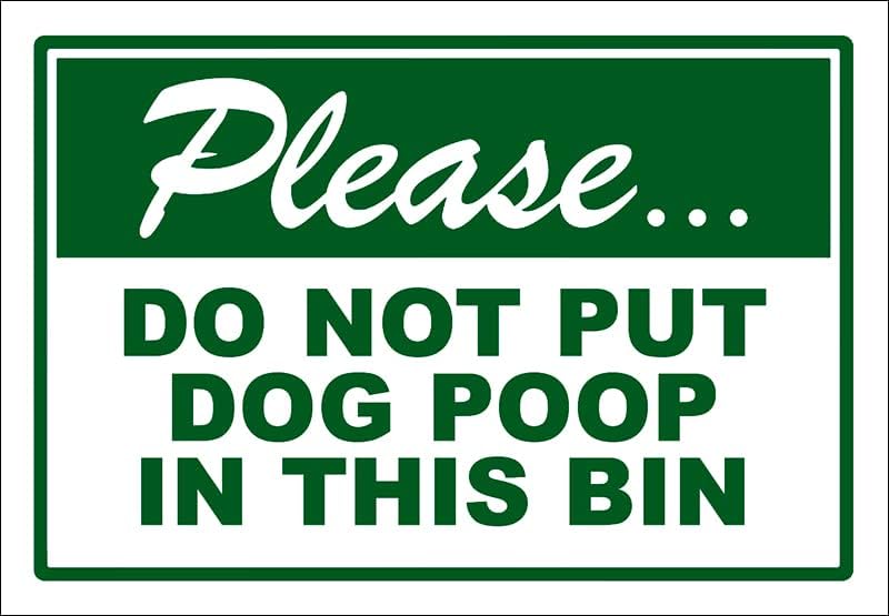 Amazon.com: Please Do Not Dispose Poop Bags in This Trash Bin Stickers ...