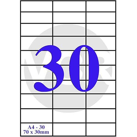 VCR A4 Size White Self Adhesive Label/Sticker for Printer (Inject ...