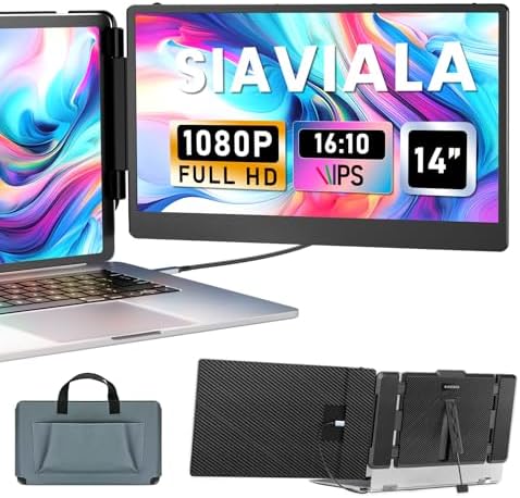 Amazon.com: siaviala Portable Monitor,15.6" Laptop Screen Extender ...