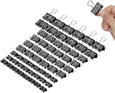 Amazon.com : ZYFOFFICE Binder Clips Paper Clamps Assorted Sizes 150 ...