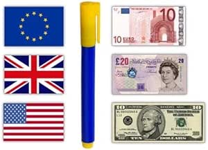QTY 2 Money Note Detector Pen Forged Note Tester Pen Banknote Fake Pen ...