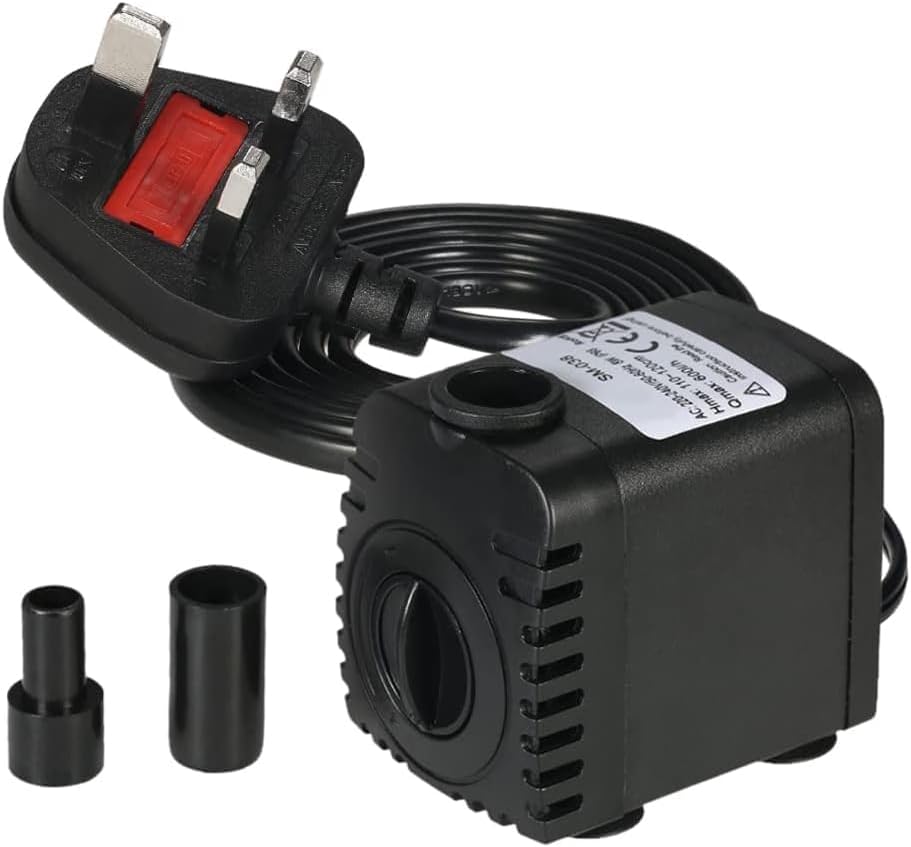 X spring Submersible Water Pump, Durable 600L 8W Quiet Water Pump ...