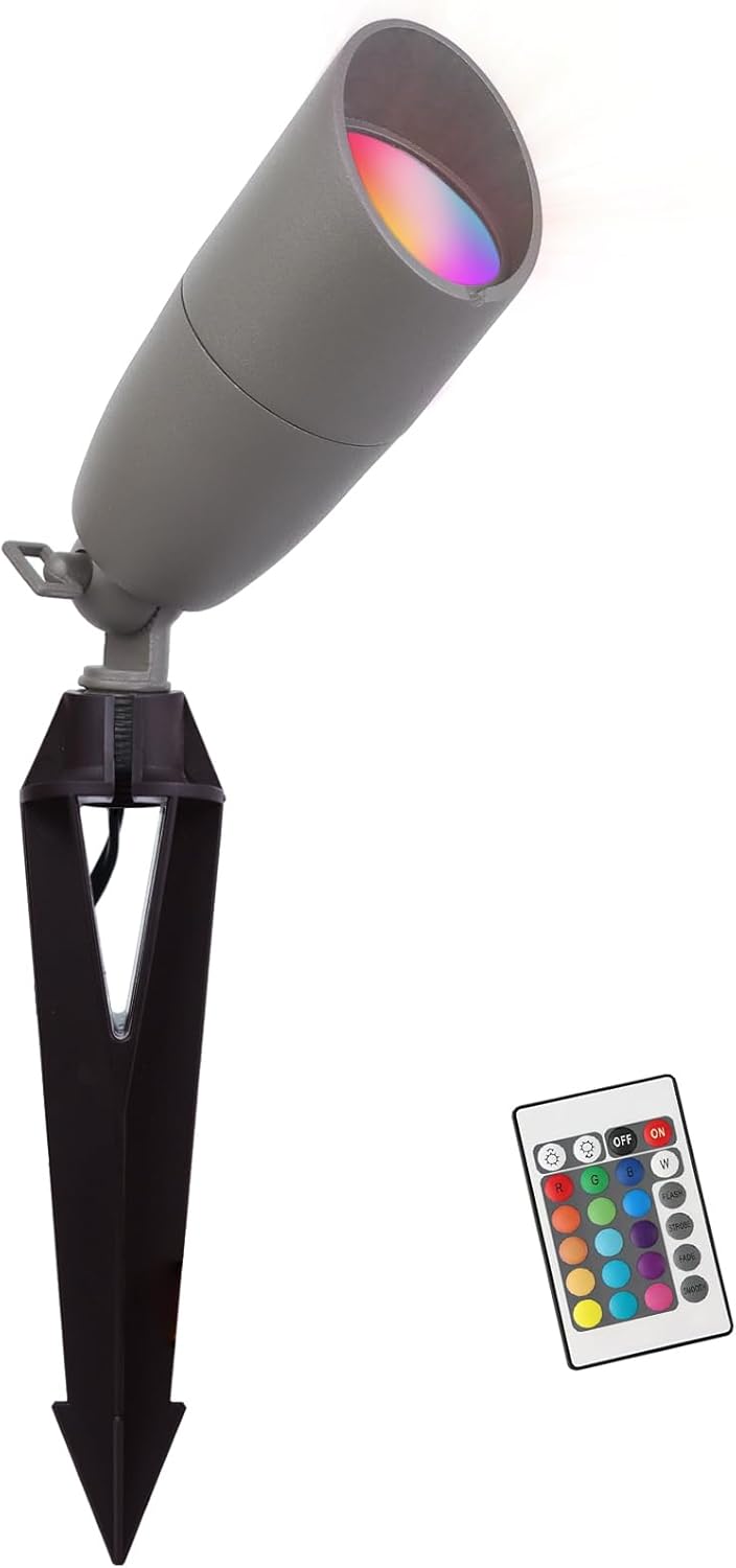 noobibaba Color Changing LED Landscape Spotlights, 12V Outdoor Lights ...