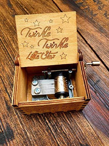 Nostalgish Twinkle Twinkle Little Star Music Box Hand Crank Wooden ...