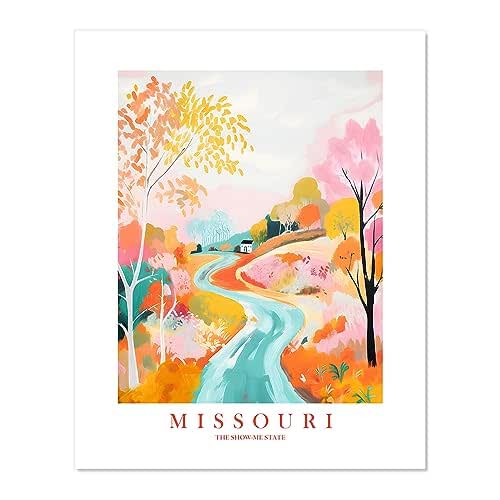 Amazon.com: Missouri Travel Poster Show Me State Souvenir MO Wall Art ...
