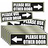 Amazon.com: Please Use Other Door Sign Sticker - (Pack of 12) 9" x 3 ...