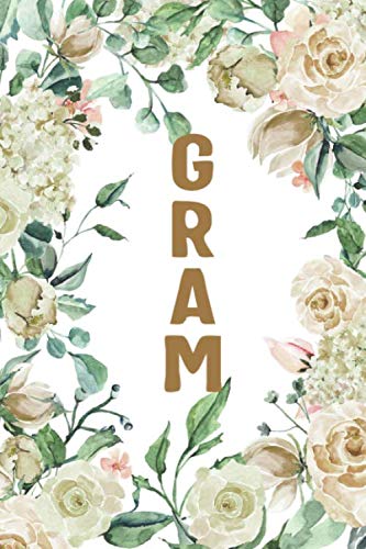 GRAM: Gram Notebook, Cute Lined Notebook, Gram Gifts, Creme Flower ...