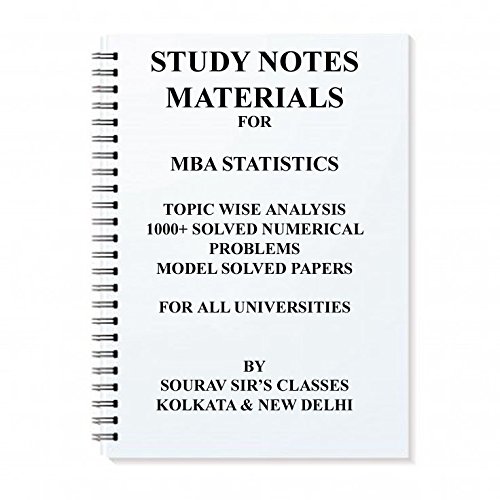 Amazon.in: Buy STUDY NOTES MATERIALS FOR MBA STATISTICS 1000+ SOLVED ...