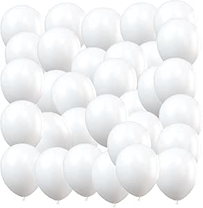 Amazon.com: White Balloons, 100 Pcs 12 inch Latex White Party Balloons ...
