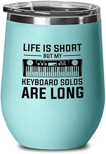 Amazon.com | Keyboardist Teal Edition Wine Tumbler 12oz - My keyboard ...