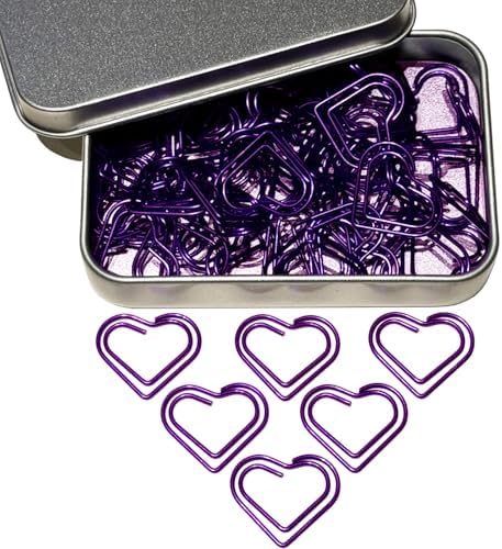 Amazon.com : Heart Paper Clips, 100PCS Cute Love Heart Bookmark Clips ...
