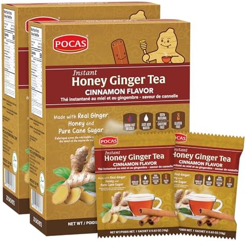 Amazon.com: Pocas Honey Ginger Tea with Matcha 20 Packs : Grocery ...