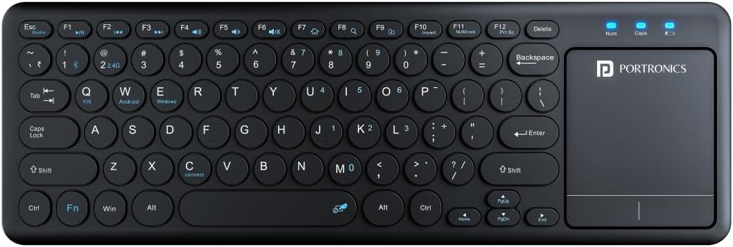 Amazon.in: Buy Portronics Bubble Pro Wireless Keyboard with Touchpad ...