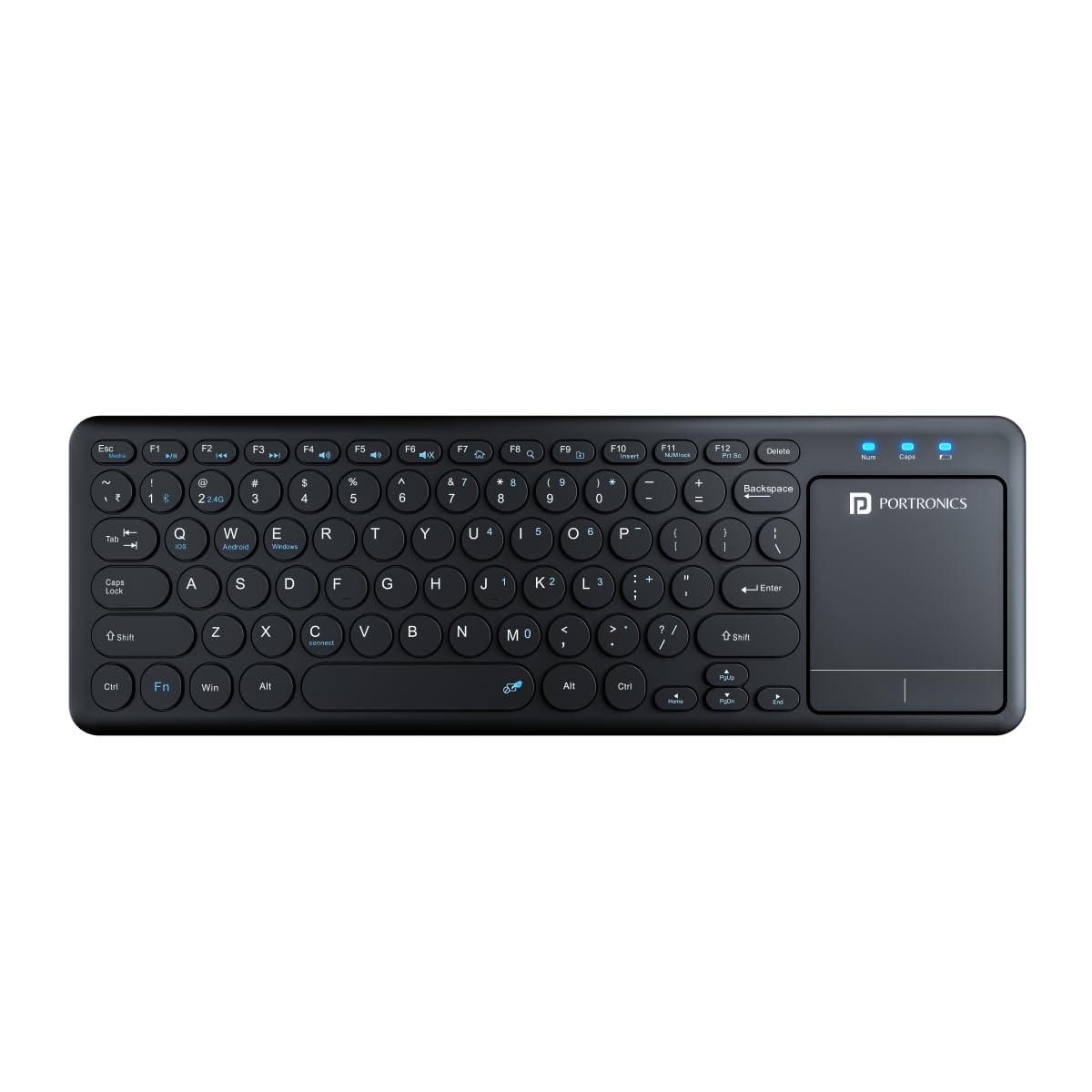 Amazon.in: Buy Portronics Bubble Pro Wireless Keyboard with Touchpad ...