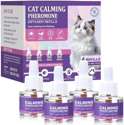 Amazon Cat Calming Pheromone Diffuser Refills 4 Pack Anxiety And