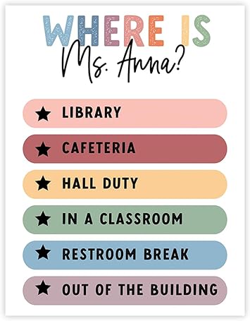 Amazon.com: Andaz Press Personalized Where Is the Teacher Poster with ...