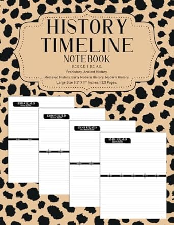 History Timeline Notebook | A Book Of Centuries Blank To Create Your ...