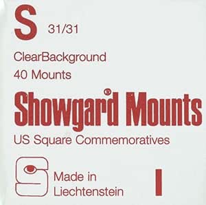 Amazon.com: Showgard Stamp Mounts Clear Background Precut Size S 31 x ...