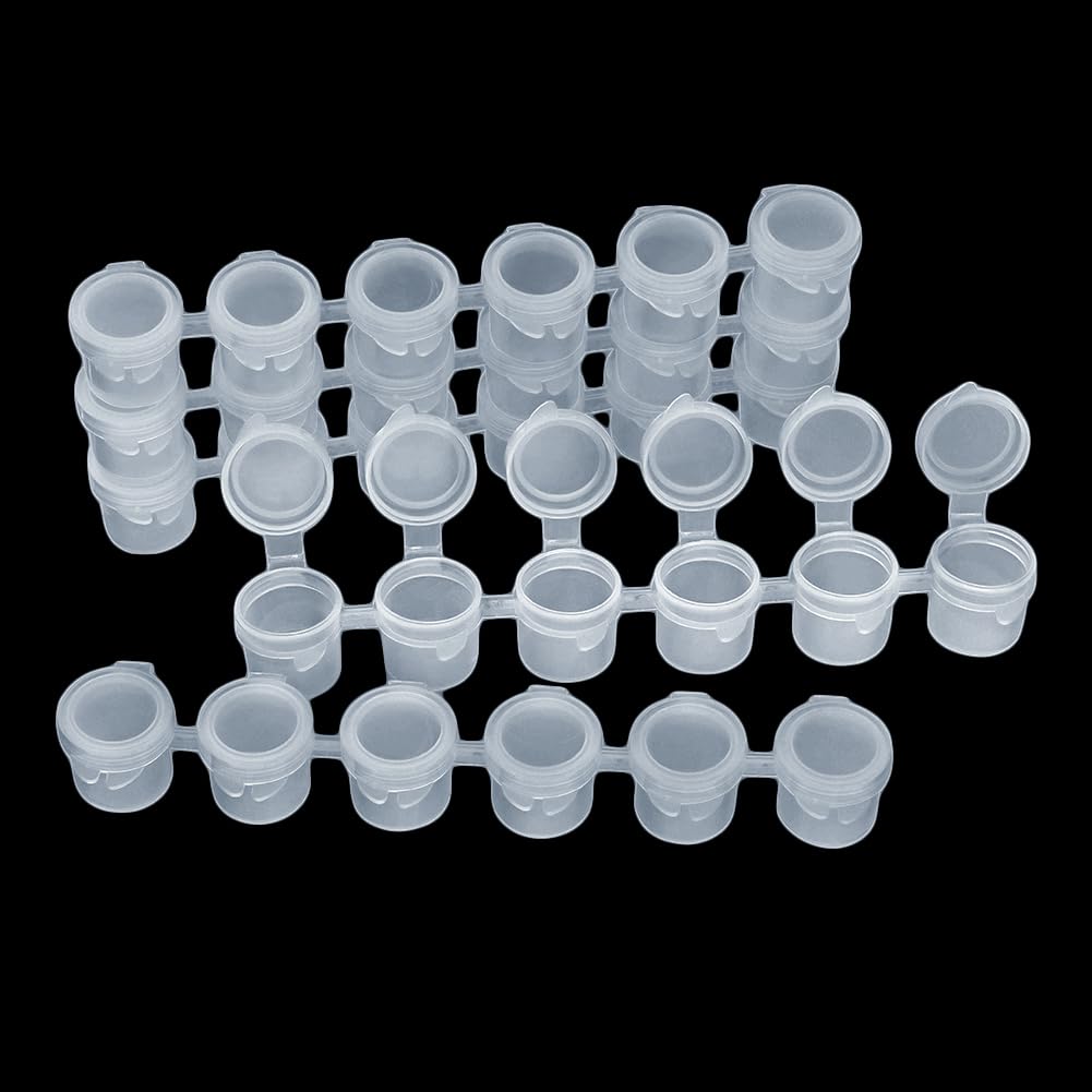 PH PandaHall Empty Paint Pots Strips, 120pcs 5ML Paint Cups Arts Crafts ...