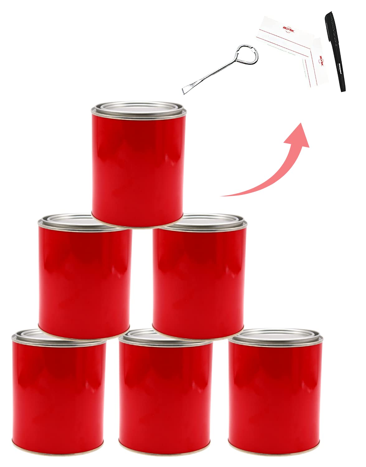 Amazon.com: BLYSK Empty Metal Quart Paint Cans with Lids Paint Storage ...
