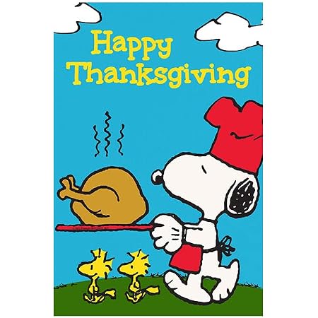 Amazon.com : Flagology.com, PEANUTS®, PEANUTS® Snoopy Gobble till You ...