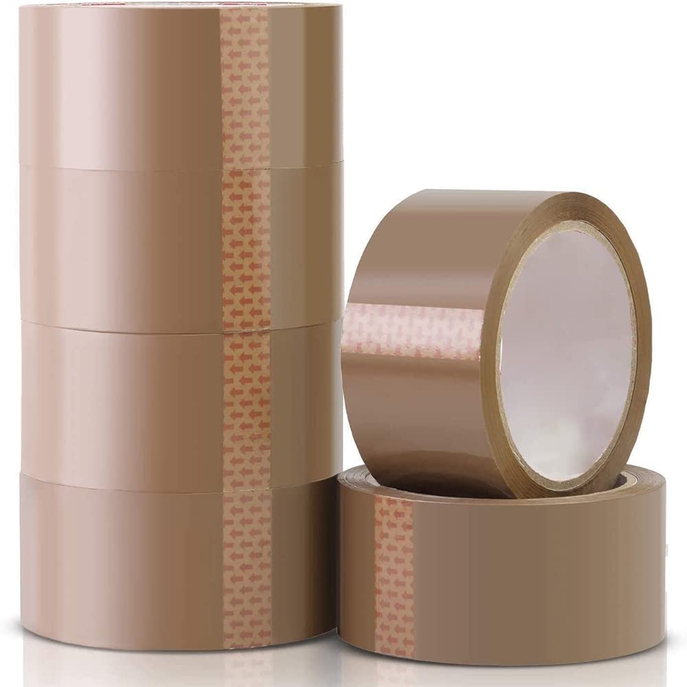 Venuscello 6 x Brown Parcel Packaging Tape 48mm x 66m Ideal for ...